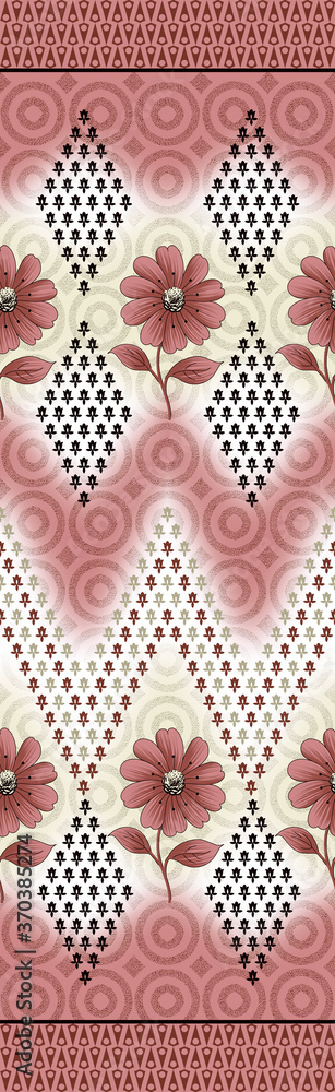 antique flower design with texture digital background Stock ...