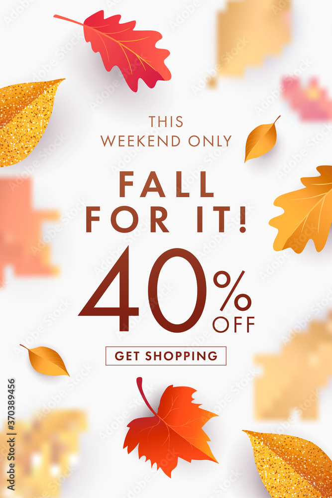 Autumn Sale background, banner, poster or flyer design. Vector ...