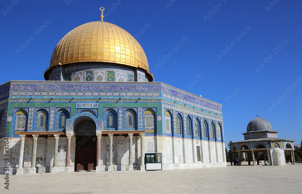 Dome of the Rock.Temple Mount. Al-Aqsa Mosque. Dome of the Rock.Temple ...