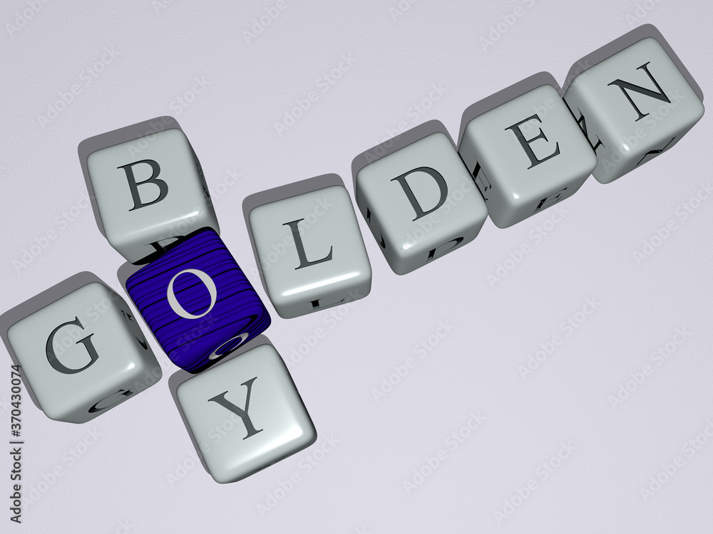 GOLDEN BOY combined by dice letters and color crossing for the related ...