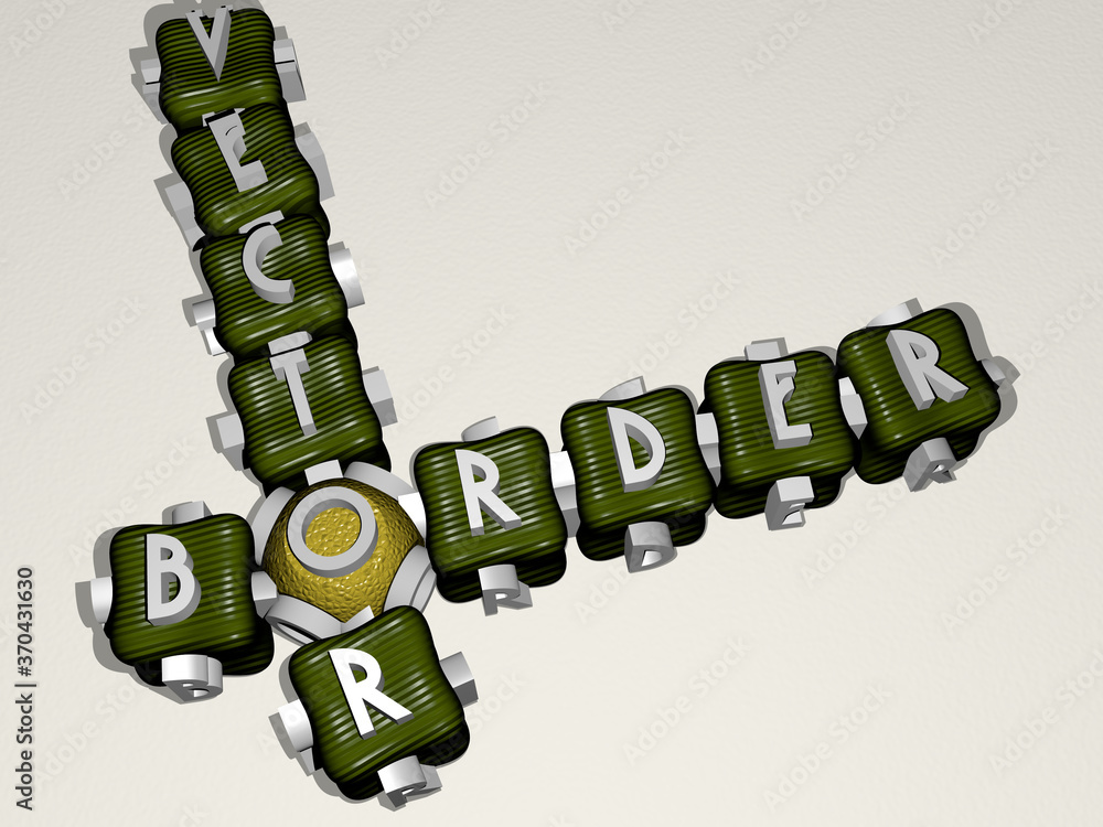 border vector combined by dice letters and color crossing for the ...