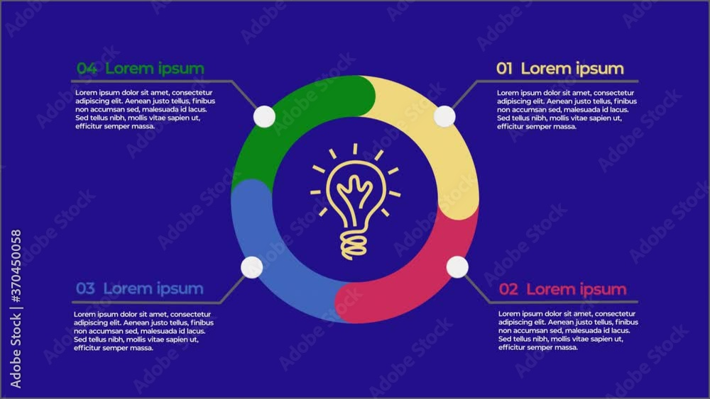 4-Step Infographic Layout on transparent background with alpha Channel ...