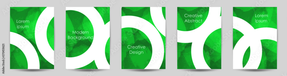 Set of light colorful vector watercolor backgrounds for template,cover ...