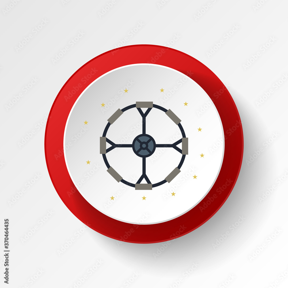 artificial, gravity, modulo colored button icon. Element of space ...