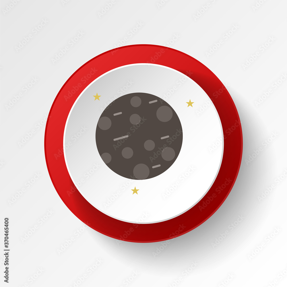 Mercury colored button icon. Element of space illustration. Signs and ...