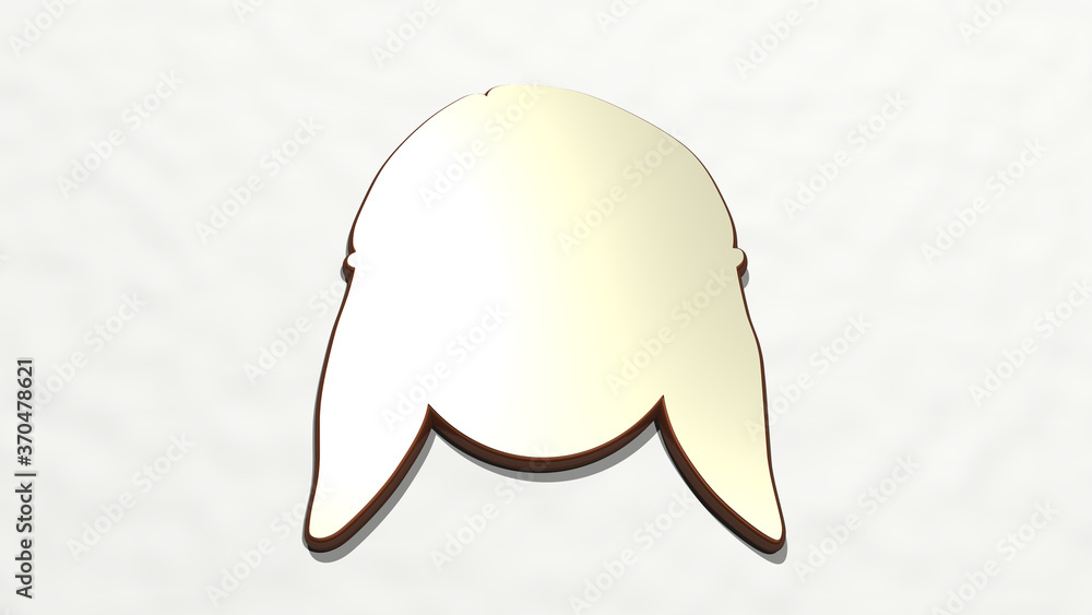 GIRL 3D drawing icon. 3D illustration. beautiful and background Stock ...