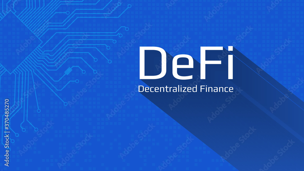 Defi - decentralized finance. An ecosystem of financial applications ...