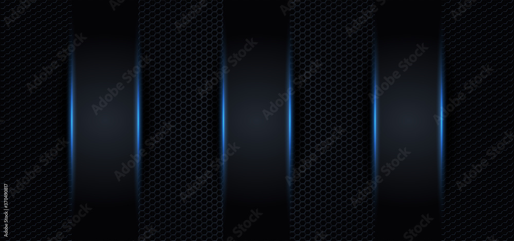 Blue carbon fiber texture background with three panel Stock Vector ...
