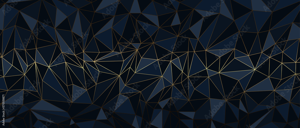 Luxury abstract polygon artistic geometric with gold line background ...