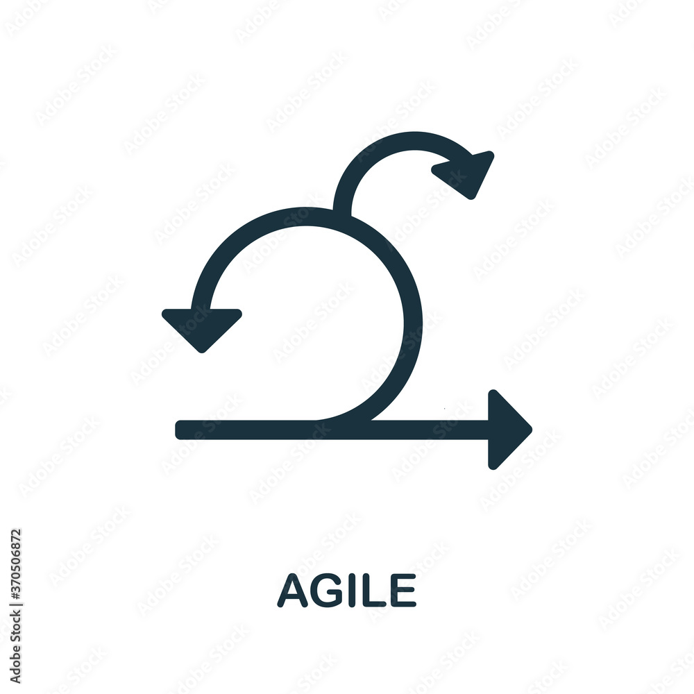 Agile icon. Simple element from business intelligence collection ... Agile icon. Simple element from business intelligence collection ...