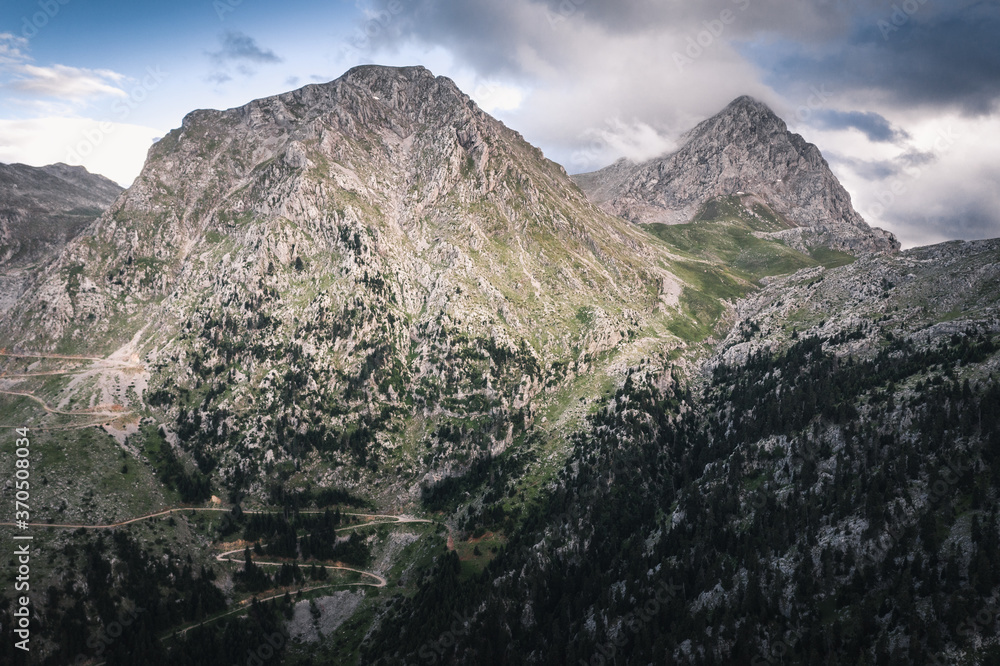Pyramida peak at Mount Giona in Phocis, Central Greece Stock-Foto ...