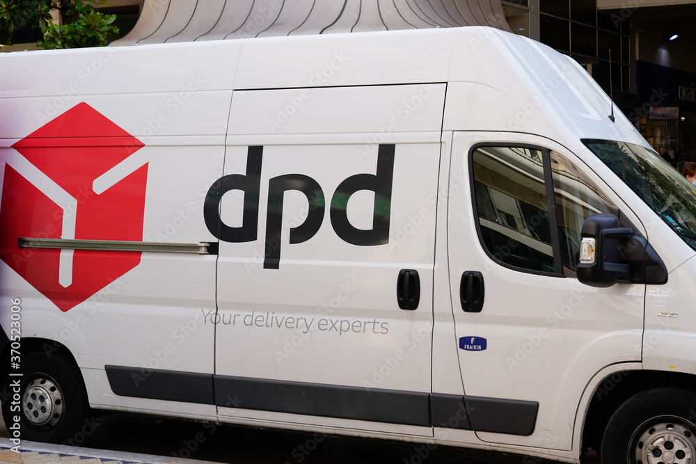 DPD logo sign on van panel truck of largest parcel delivery company ...