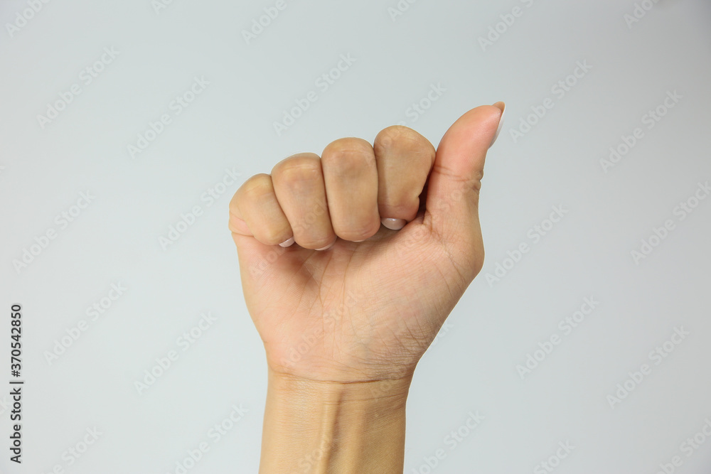 Finger Spelling the Alphabet in American Sign Language (ASL). The ...