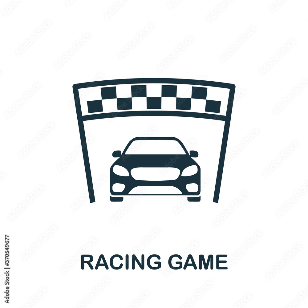Racing Game icon. Simple element from game development collection ...