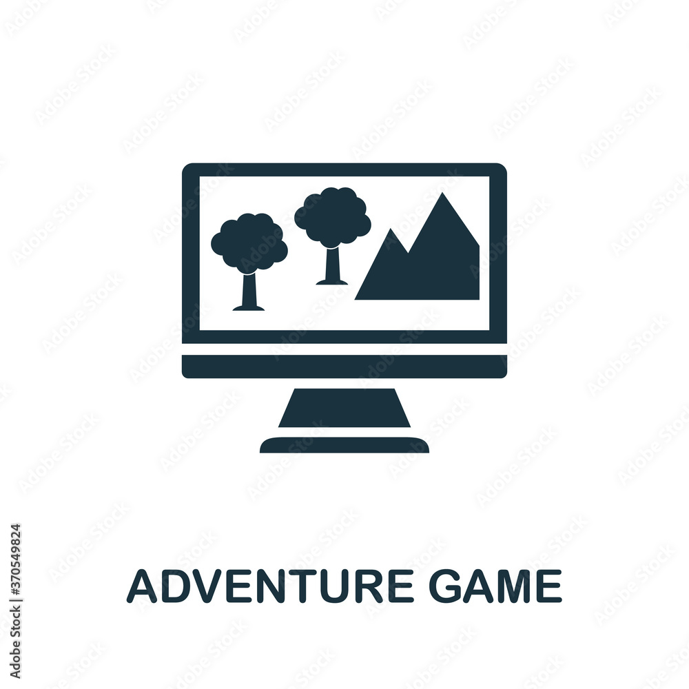 Adventure Game icon. Simple element from game development collection ...