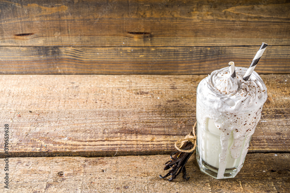 Vanilla bean milkshake Stock Photo | Adobe Stock