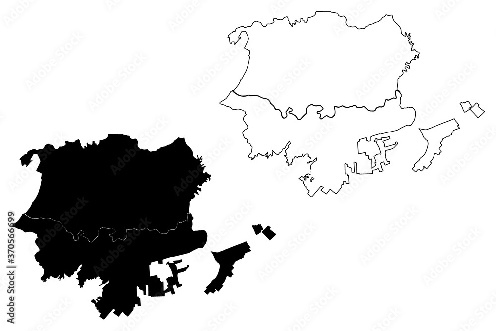 Santa Marta City (Republic of Colombia, Department of Magdalena) map ...