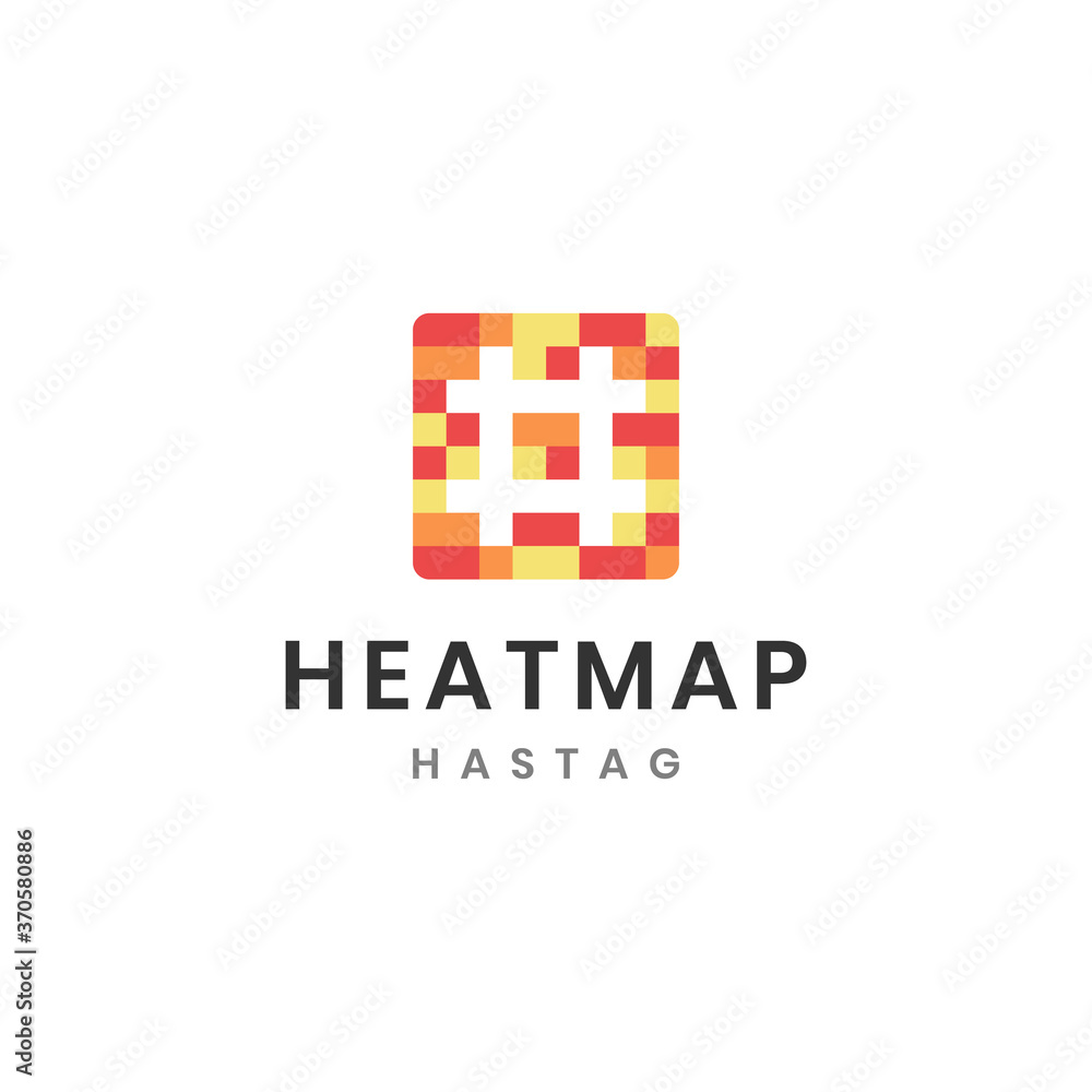 Heatmap Hastag Colorful Logo Stock Vector | Adobe Stock