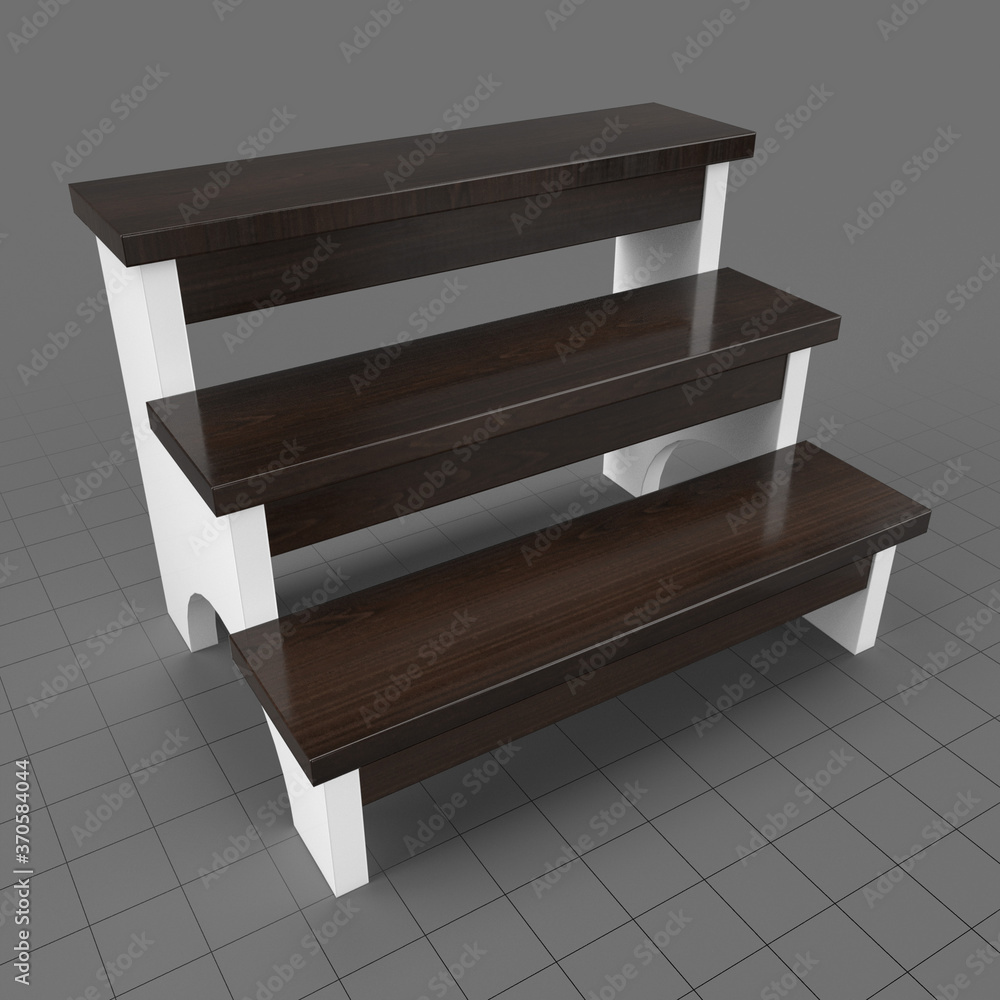 Step stool 2 Stock 3D asset | Adobe Stock