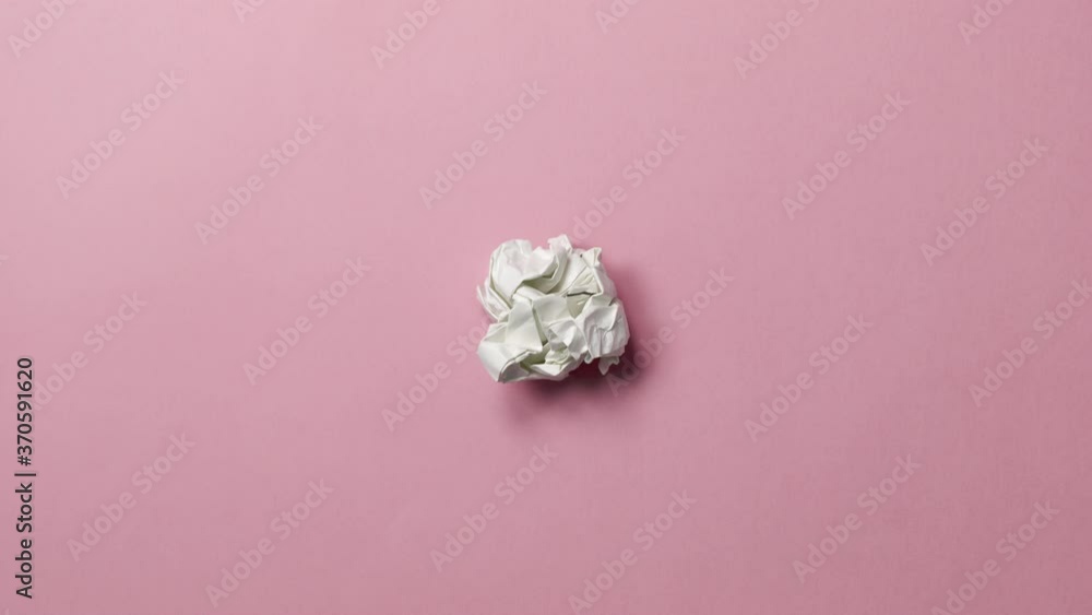 Crumpled paper ball stop motion animated set of icons and signs. Home ...