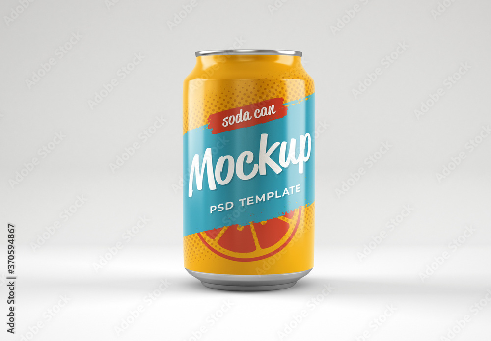 Glossy Soda Can Mockup Stock Template | Adobe Stock