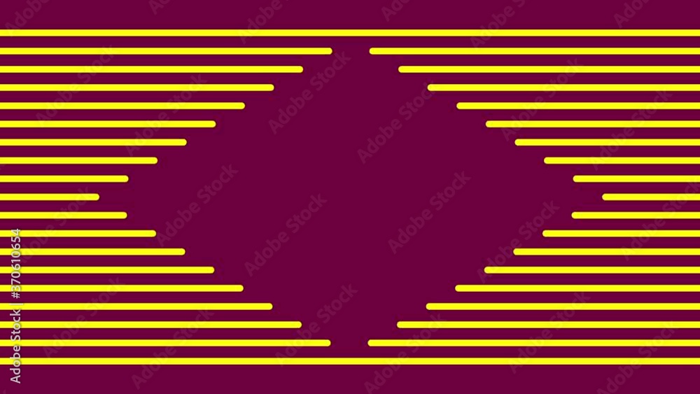 Dynamic rhombus frame of yellow lines on purple background. Animated ...