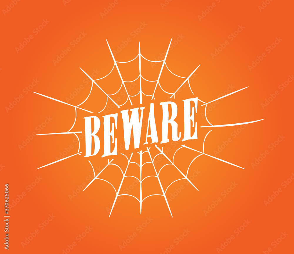 Happy Halloween Beware Vector Text Typography Background Sign Banner ...