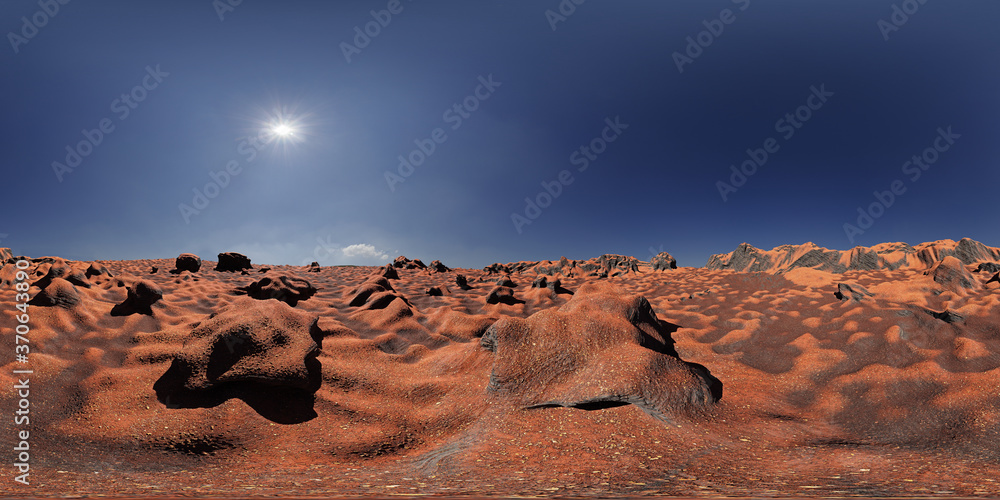 surface of planet Mars, 8K HDRI map, spherical environment panorama ...