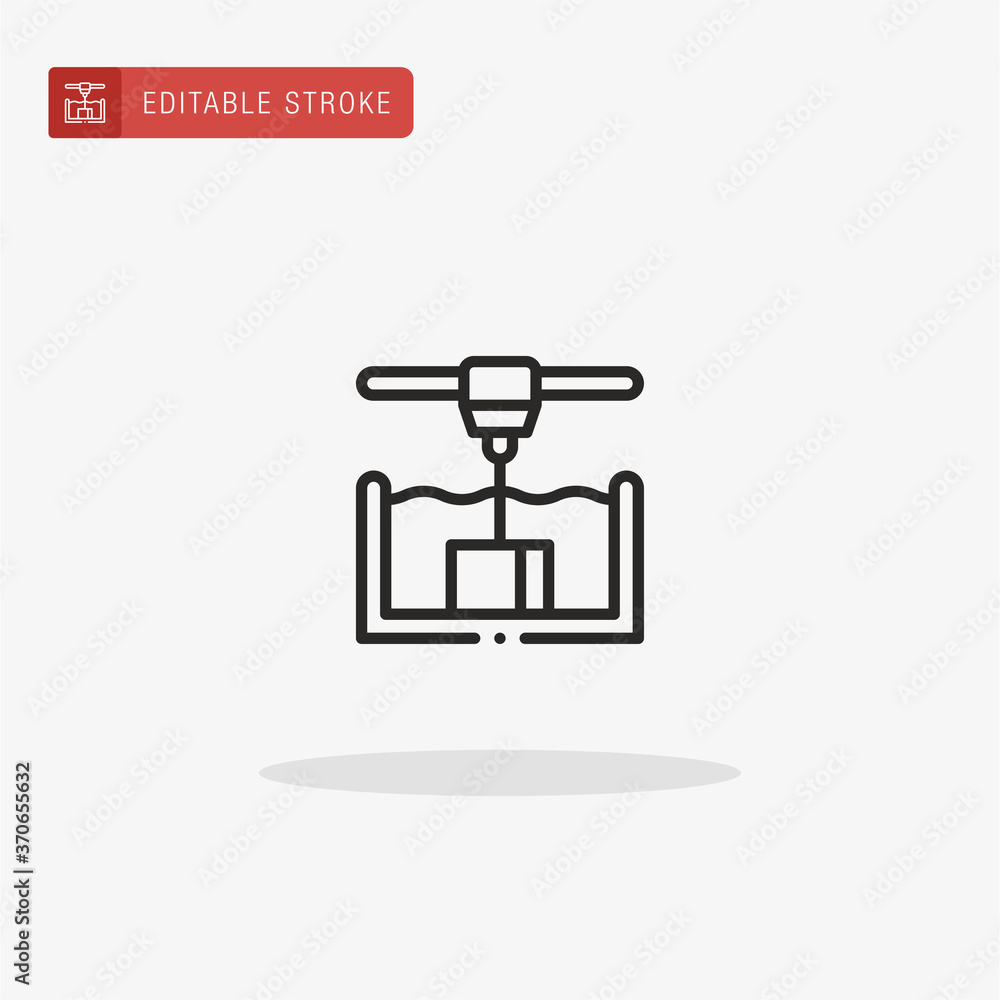 Stereolithography icon vector. Stereolithography icon for presentation ...