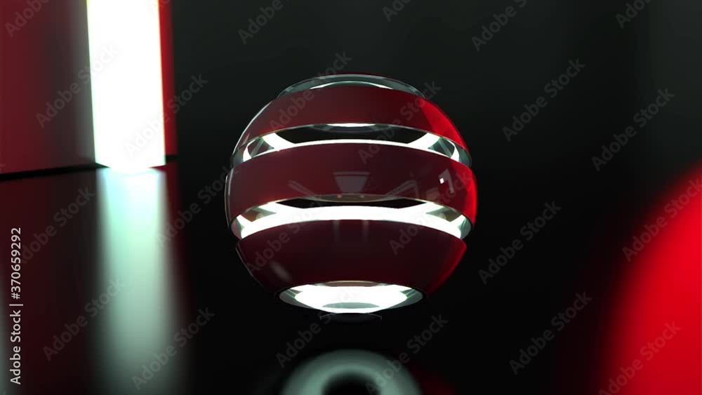 3d sphere logo surround Stock Video | Adobe Stock