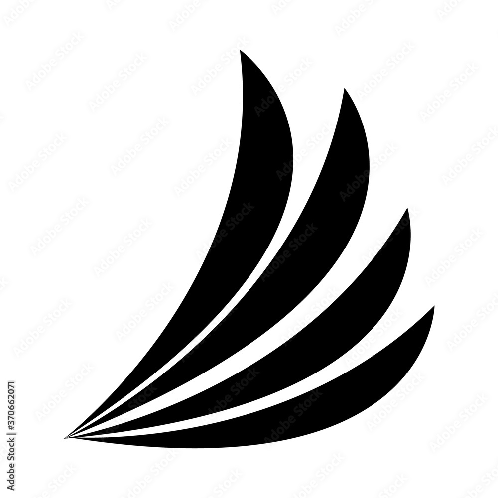 hawk wing icon, silhouette style Stock Vector | Adobe Stock