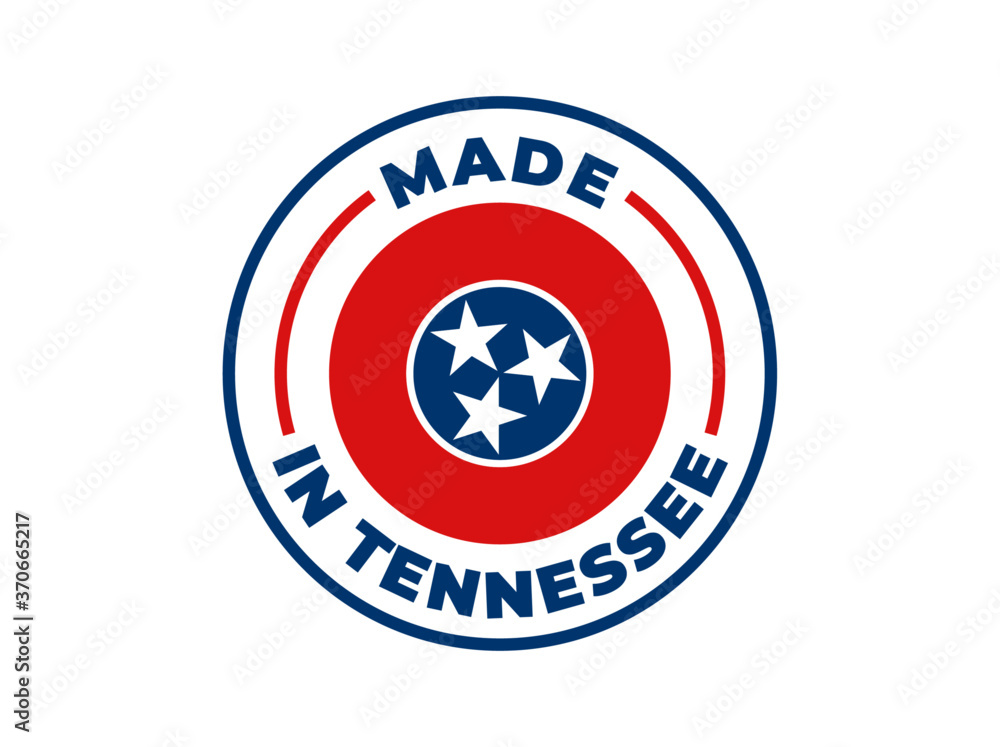 "Made in Tennessee" vector icon. Illustration with transparency, which ...