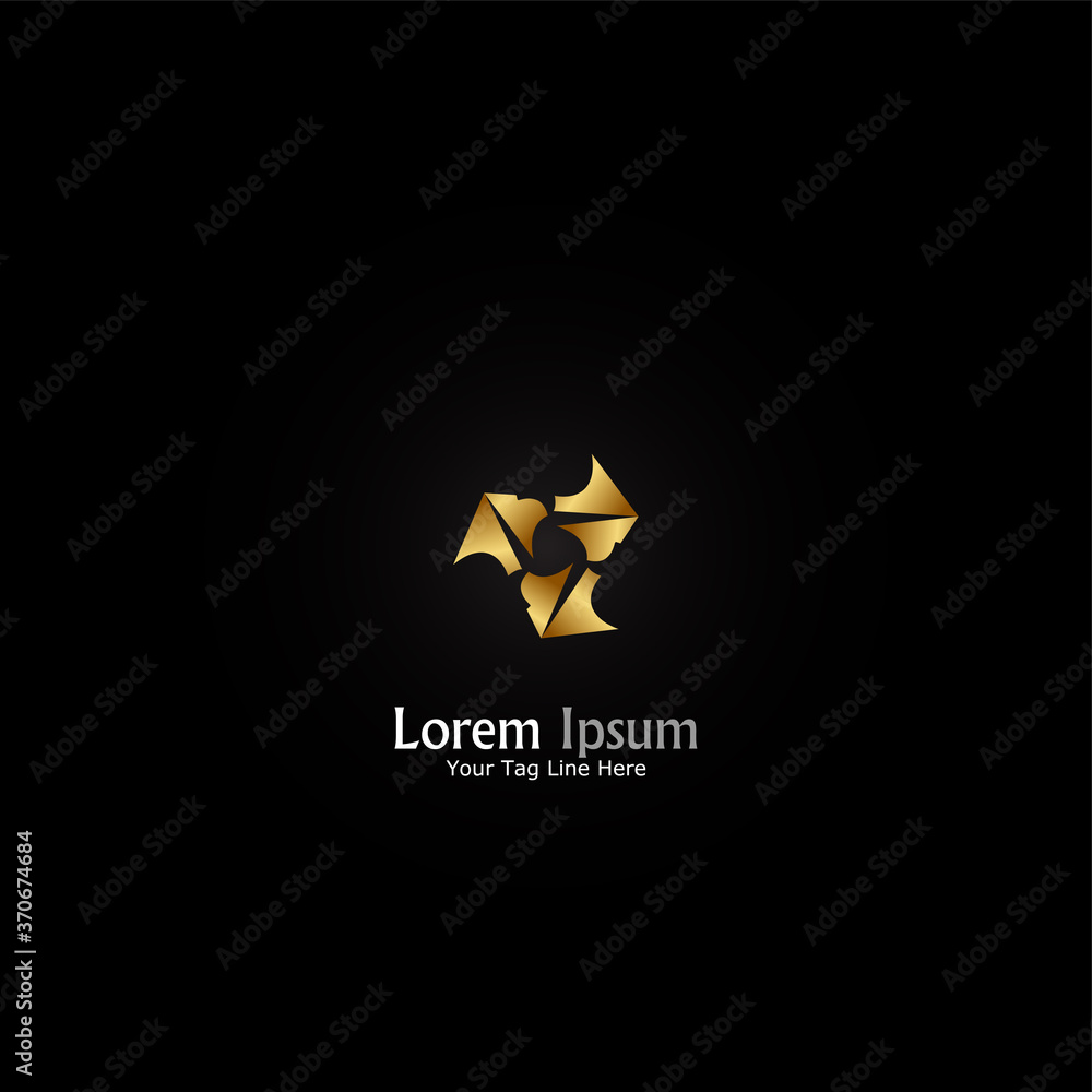 "3 point Stars" Simple and creative logo design . Minimalist logo ...