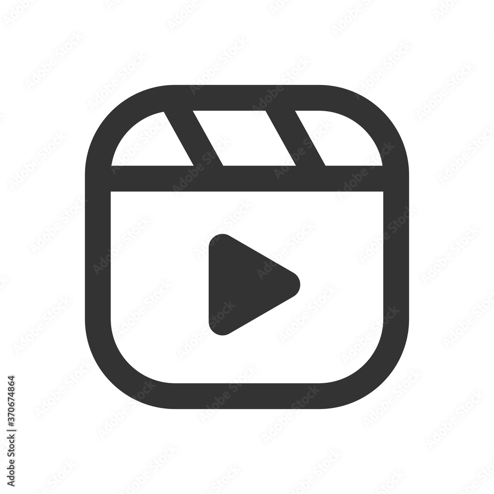 Instagramm reels icon, line vector illustration Stock Vector | Adobe Stock