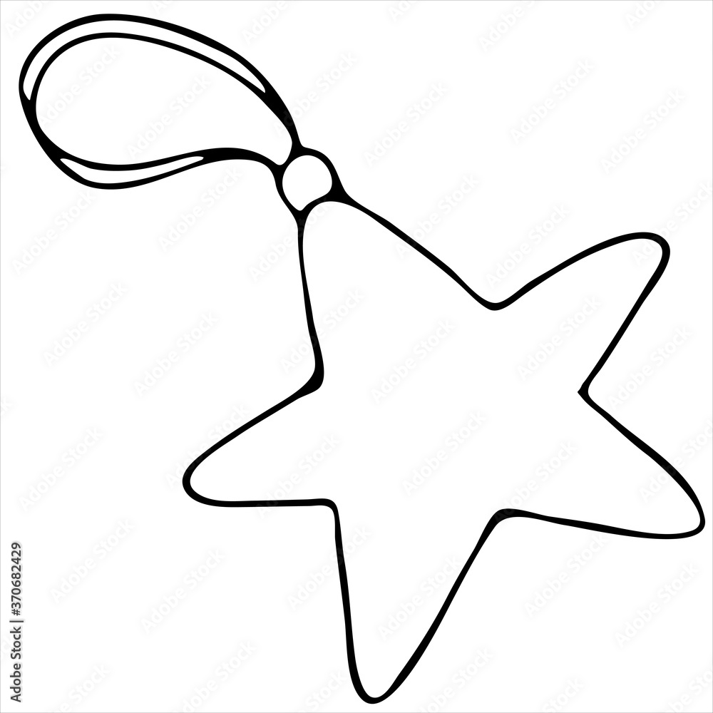 christmas tree decoration in the shape of an asterisk on a ribbon ...