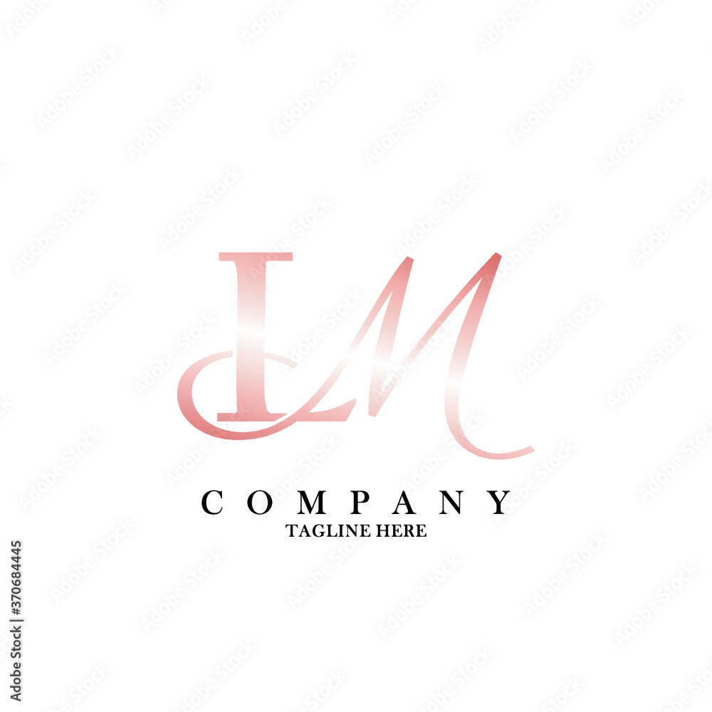 Vetor de Elegant Initial Letter LM, Logo Design Vector. do Stock ...