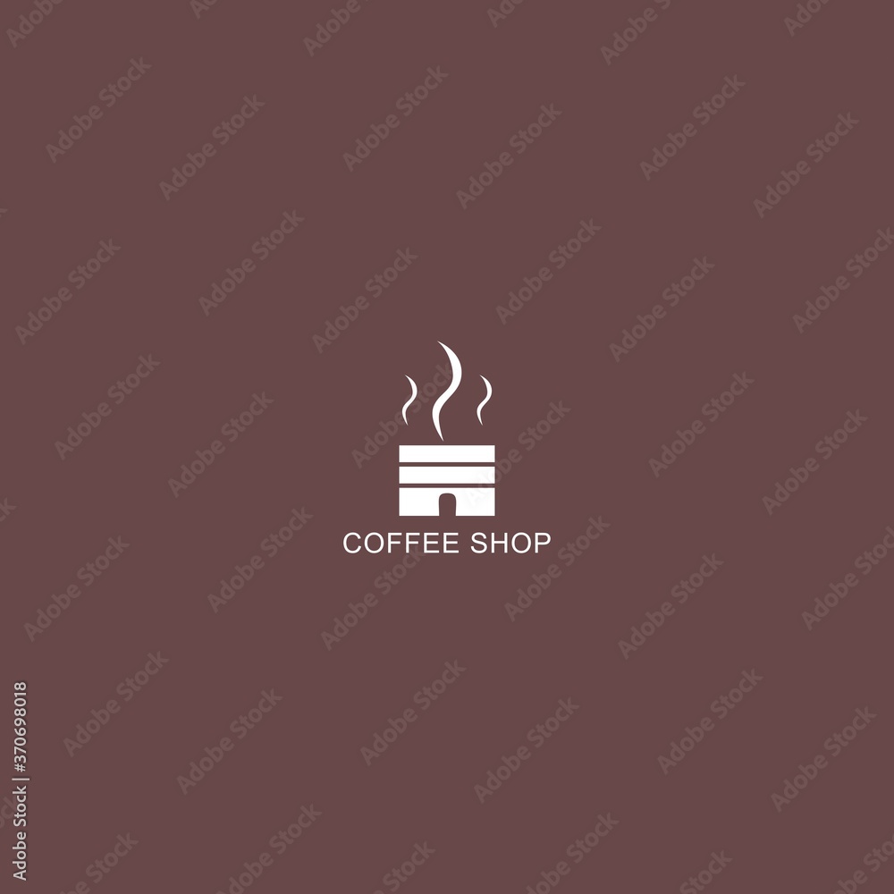 Coffee shop logo. Simple natural home logo design, cafe or restaurant ...