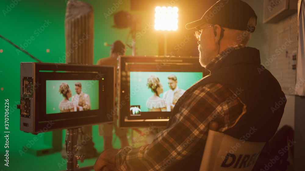 Director Looks at Display Controls Shooting Period Drama Movie. Green ...