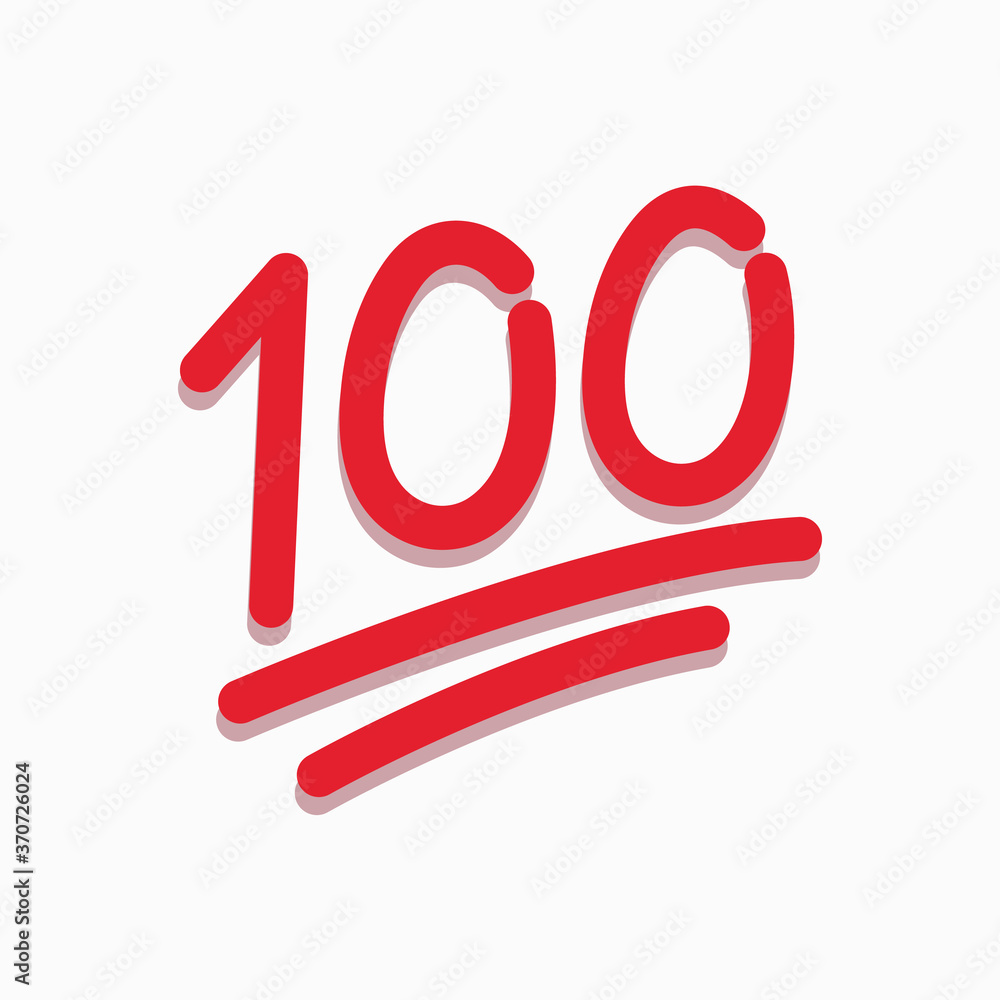 100 Crore Number Vector Clipart Illustration For Badge Or Sticker Ink