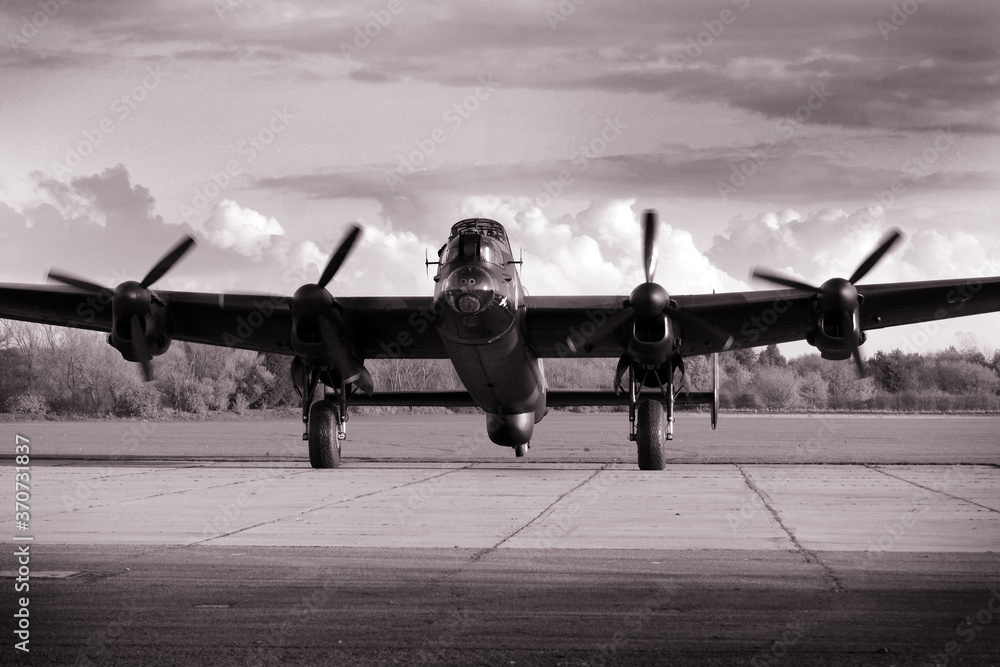 Avro Lancaster bomber, British 4 engined ww2 heavy bomber Stock Photo | Adobe Stock