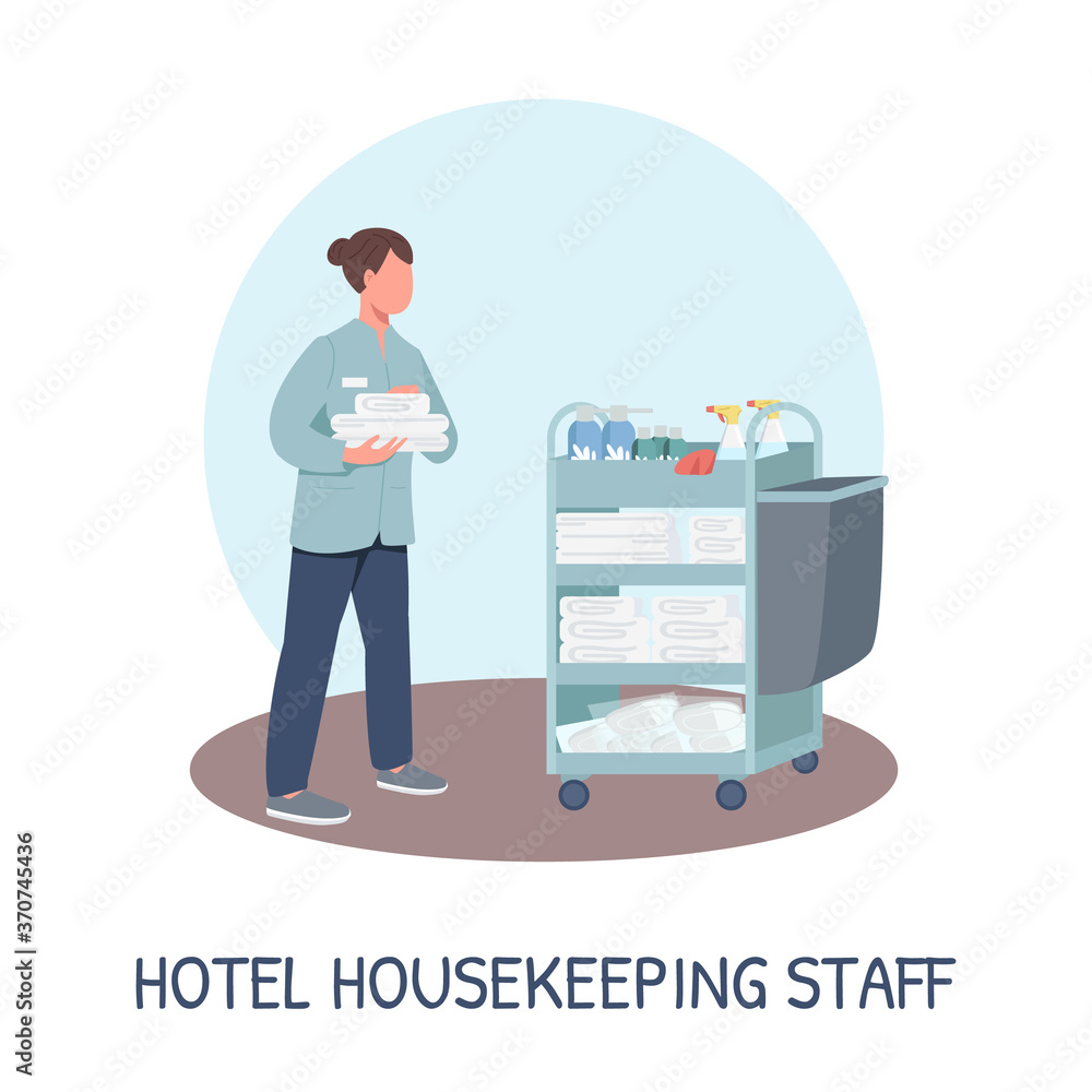 Room service social media post mockup. Hotel housekeeping staff phrase ...
