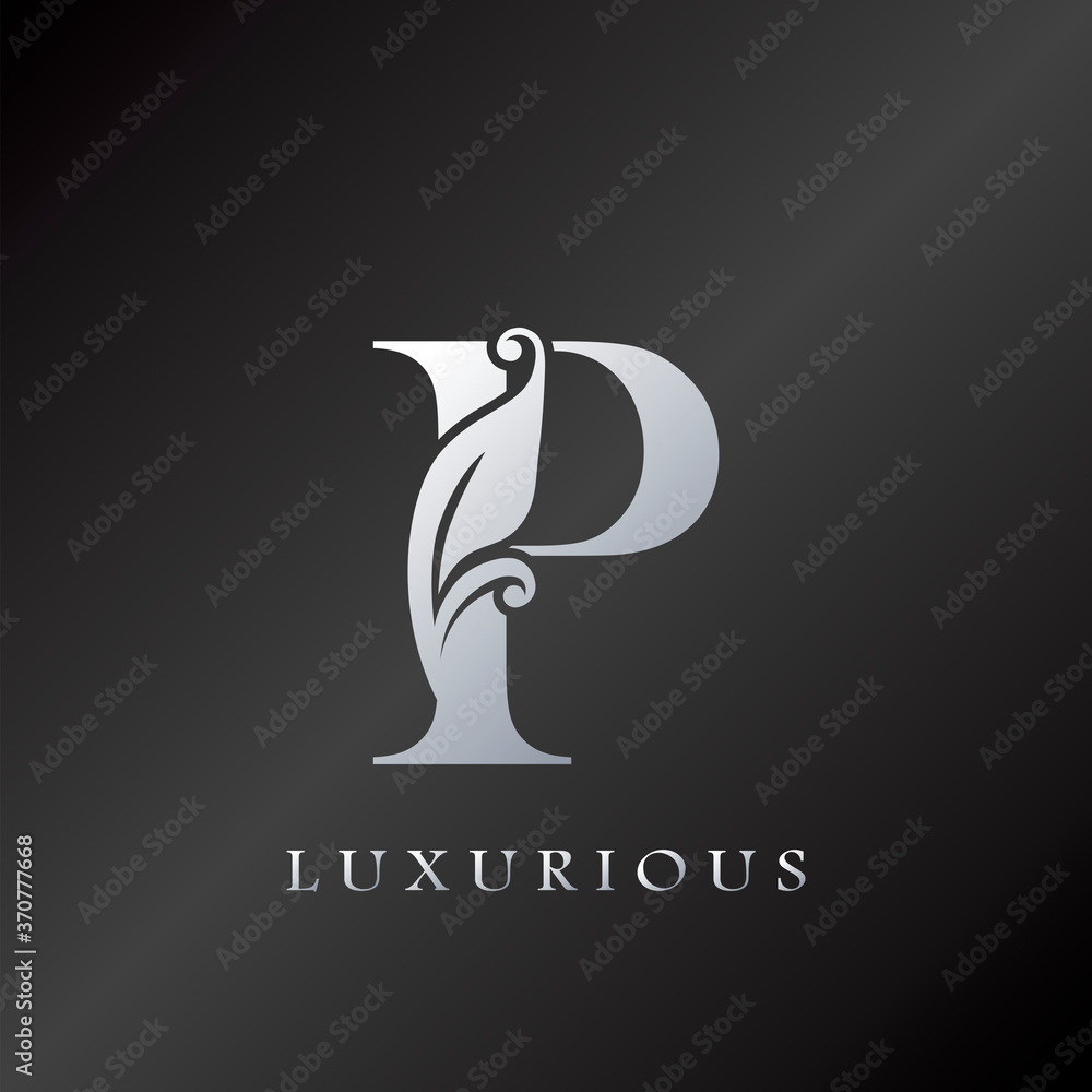 Monogram Initial Letter P Luxury Logo, vector design concept Stock ...