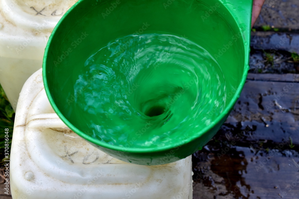 water cycle in a plastic funnel Stock Photo | Adobe Stock