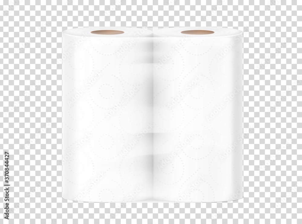 Paper roll in film mockup. Vector illustration on transparent ...