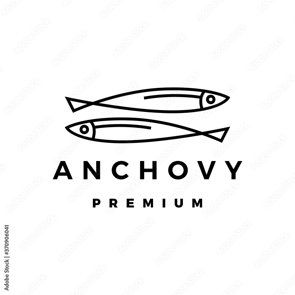 anchovy logo vector icon illustration Stock Vector | Adobe Stock