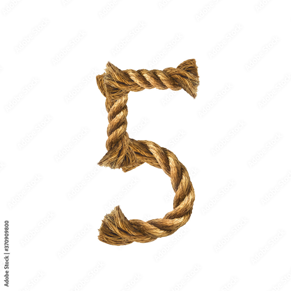 Rope number five. Vector illustration Stock Vector | Adobe Stock
