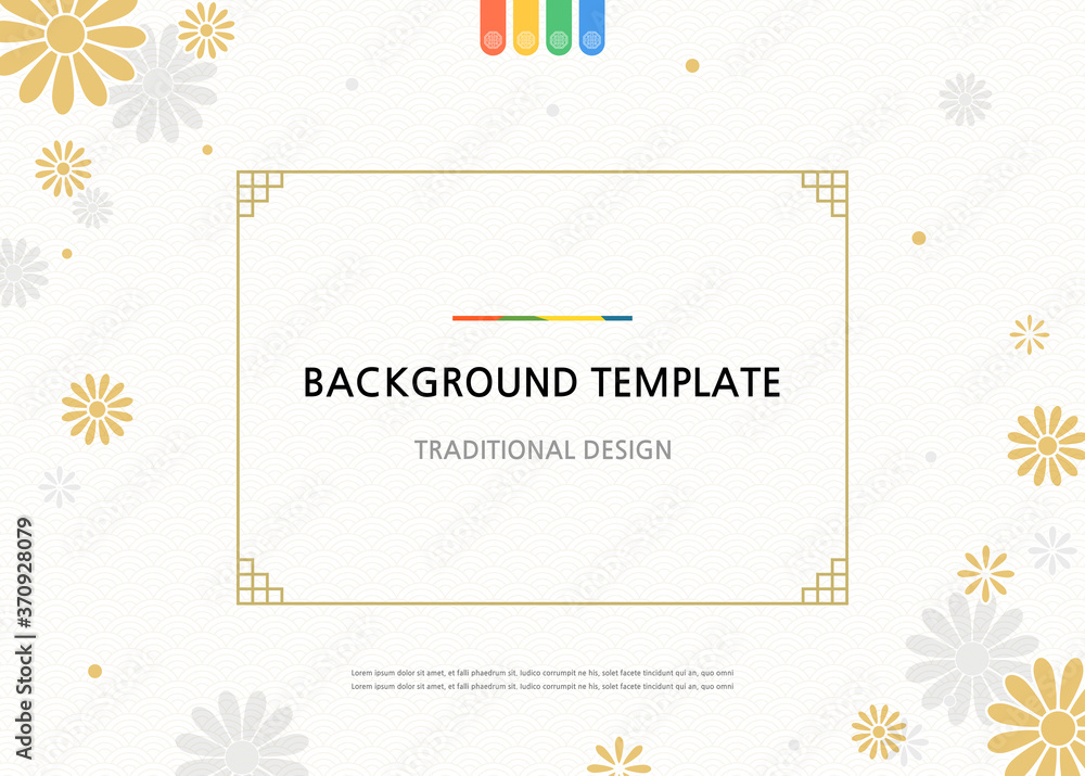 Korean traditional background template design Stock Vector | Adobe Stock