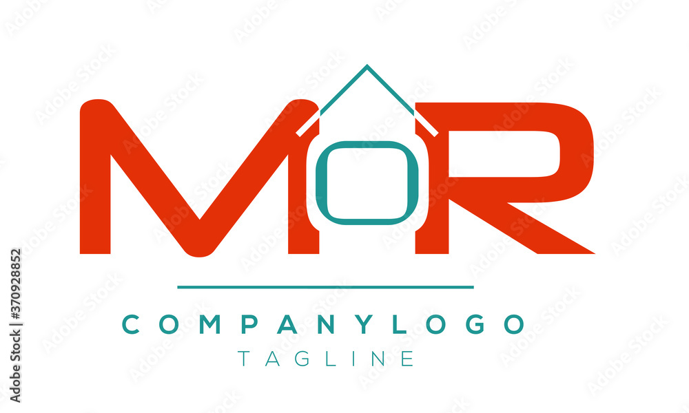 MOR initials monogram letter text alphabet logo design Stock Vector ...