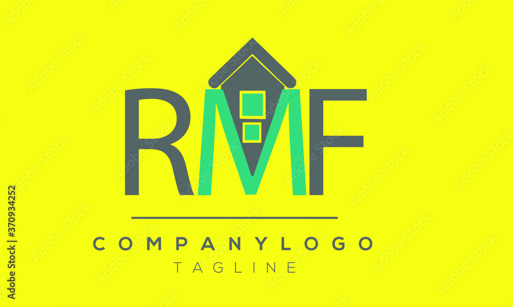RMF initials monogram letter text alphabet logo design Stock Vector ...