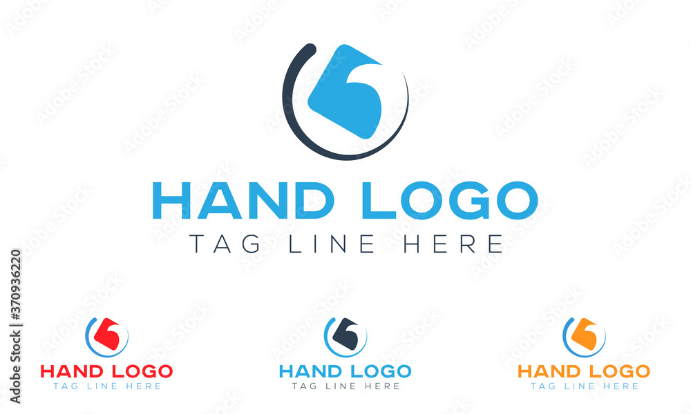 Hand Logo Design - Icon Logo Design - Hand Shape Logo Design - Creative ...